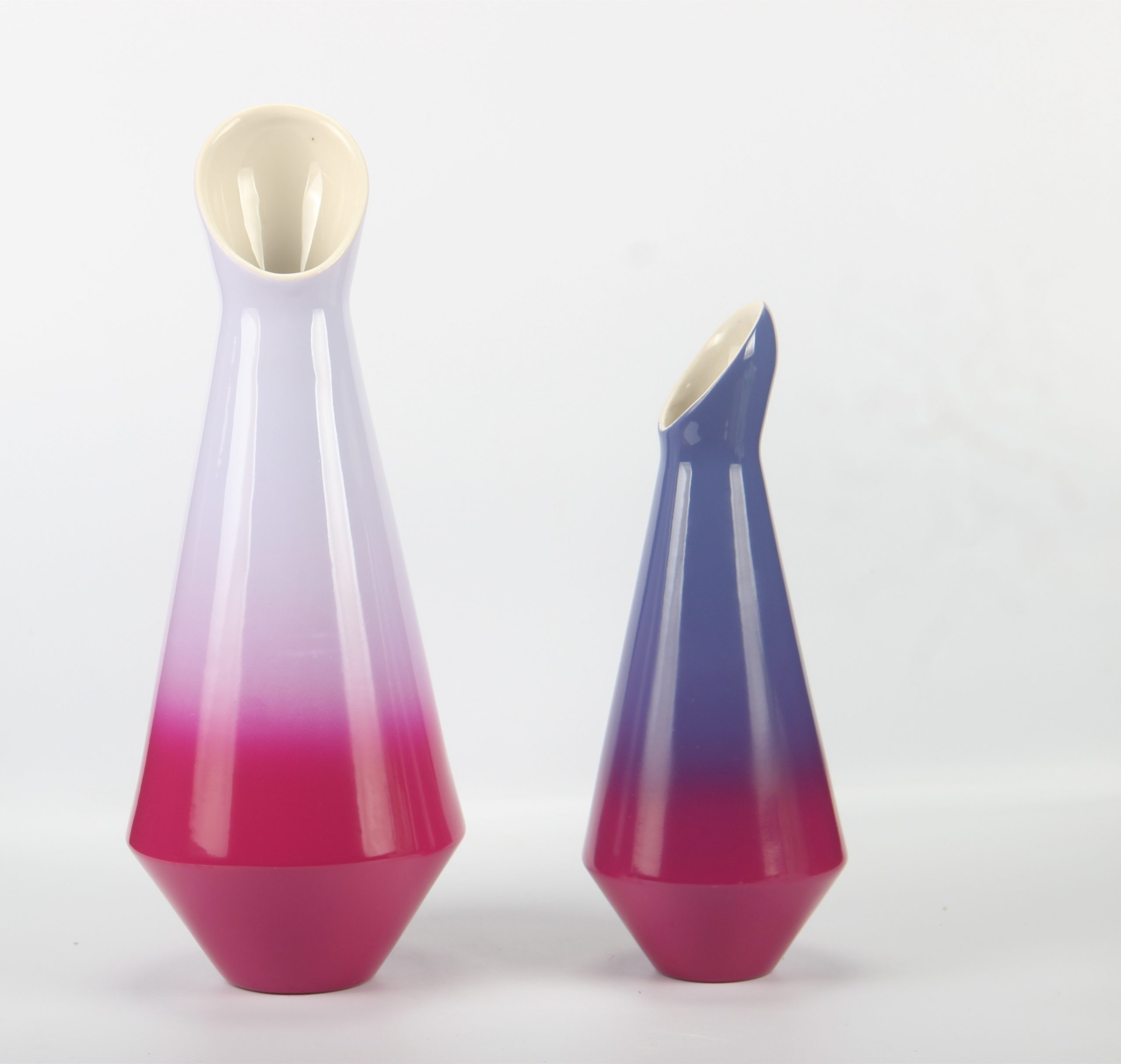 Oblique Cone Gradiant Color Vase - YINHE CERAMICS
